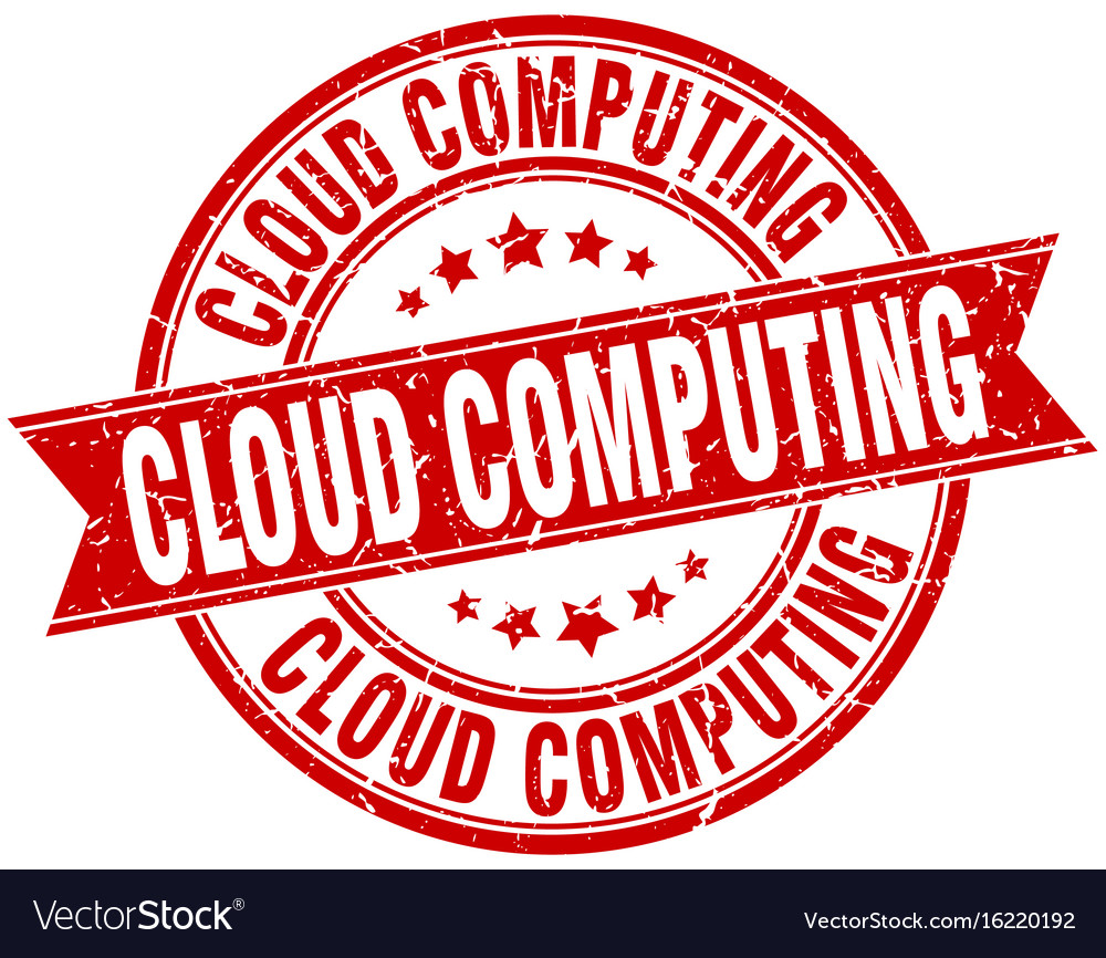 Cloud computing round grunge ribbon stamp Vector Image