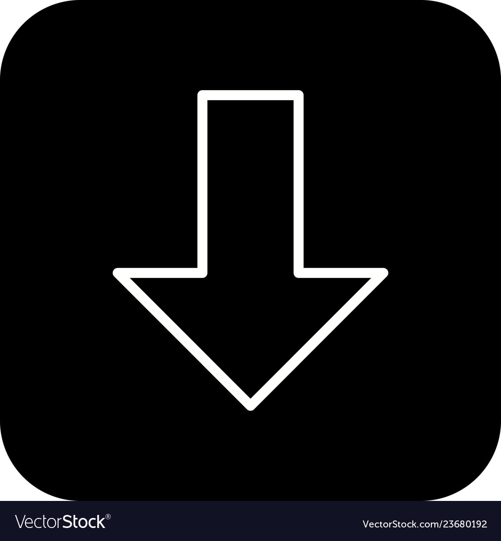 Down icon Royalty Free Vector Image - VectorStock