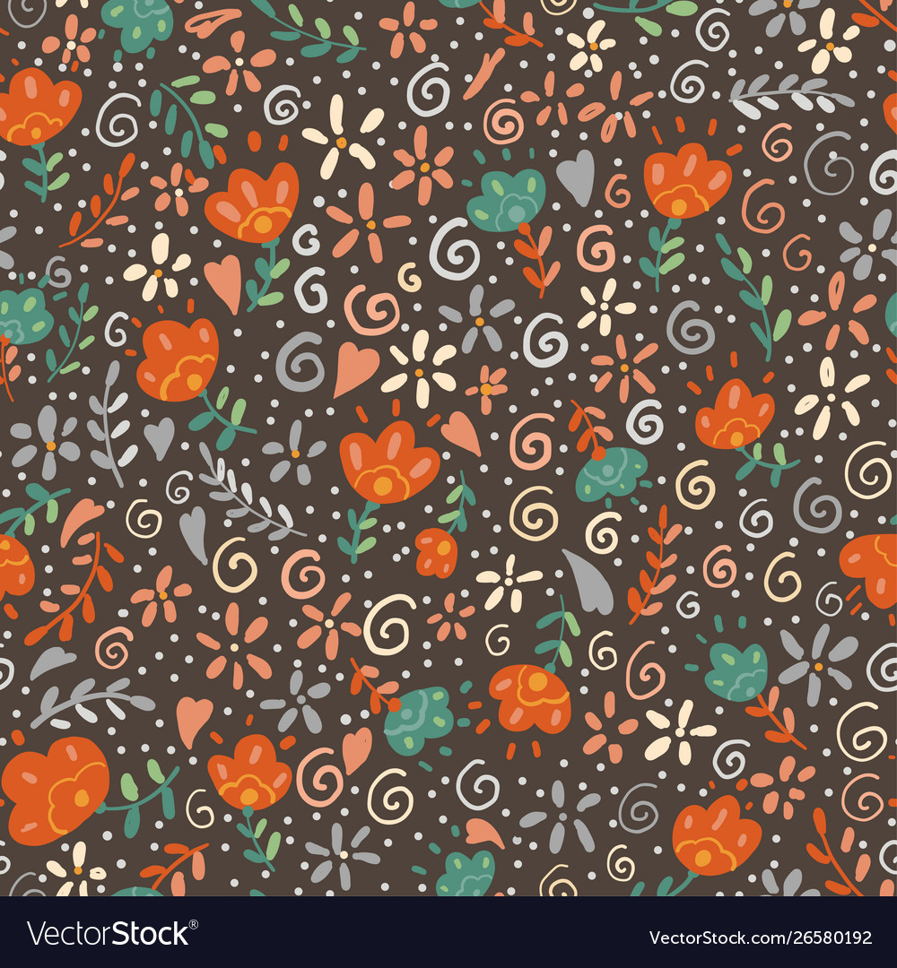 Floral seamless pattern Royalty Free Vector Image