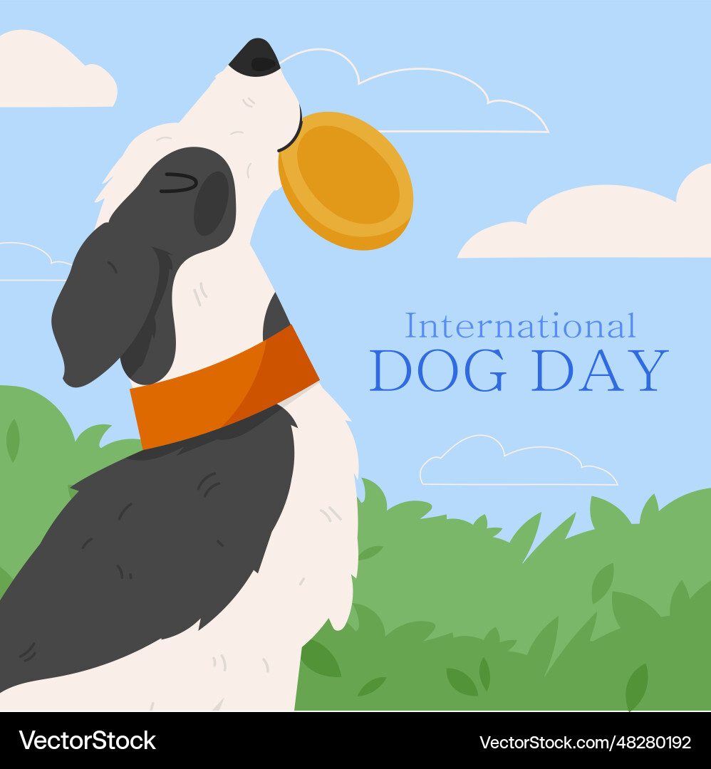 International dog day celebration isolated Vector Image