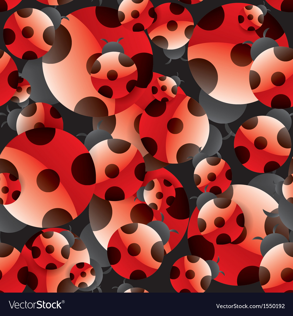 Ladybug seamless pattern Royalty Free Vector Image