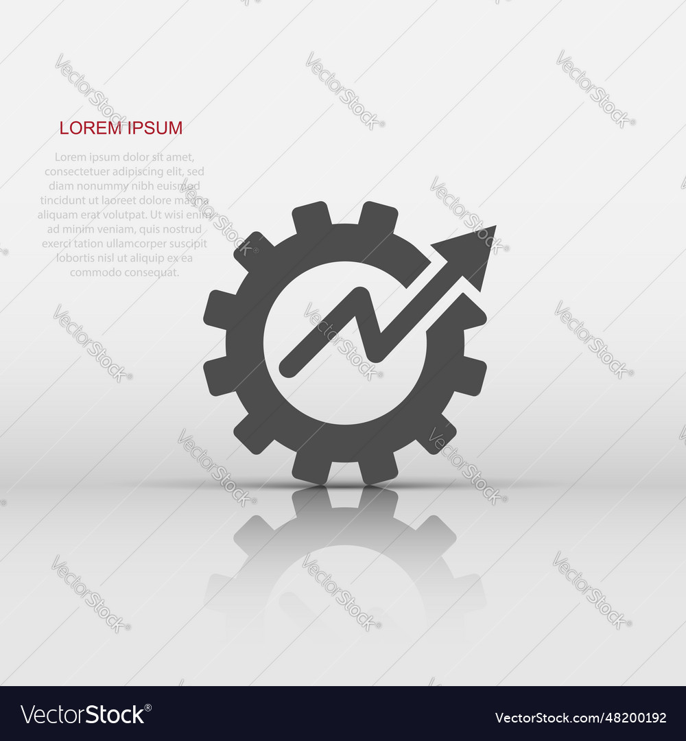 Productivity icon in flat style process strategy Vector Image