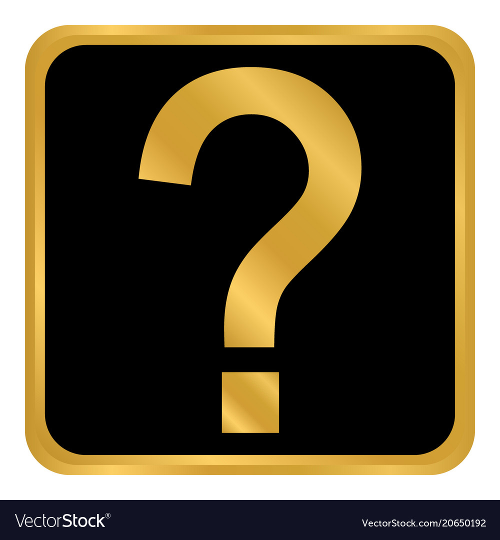 Question button on white Royalty Free Vector Image
