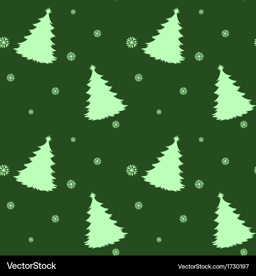 A seamless green template for christmas with pine Vector Image