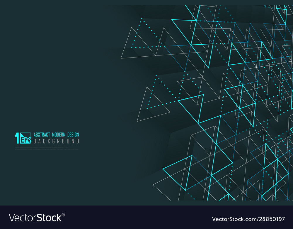 Abstract business technology triangles pattern Vector Image