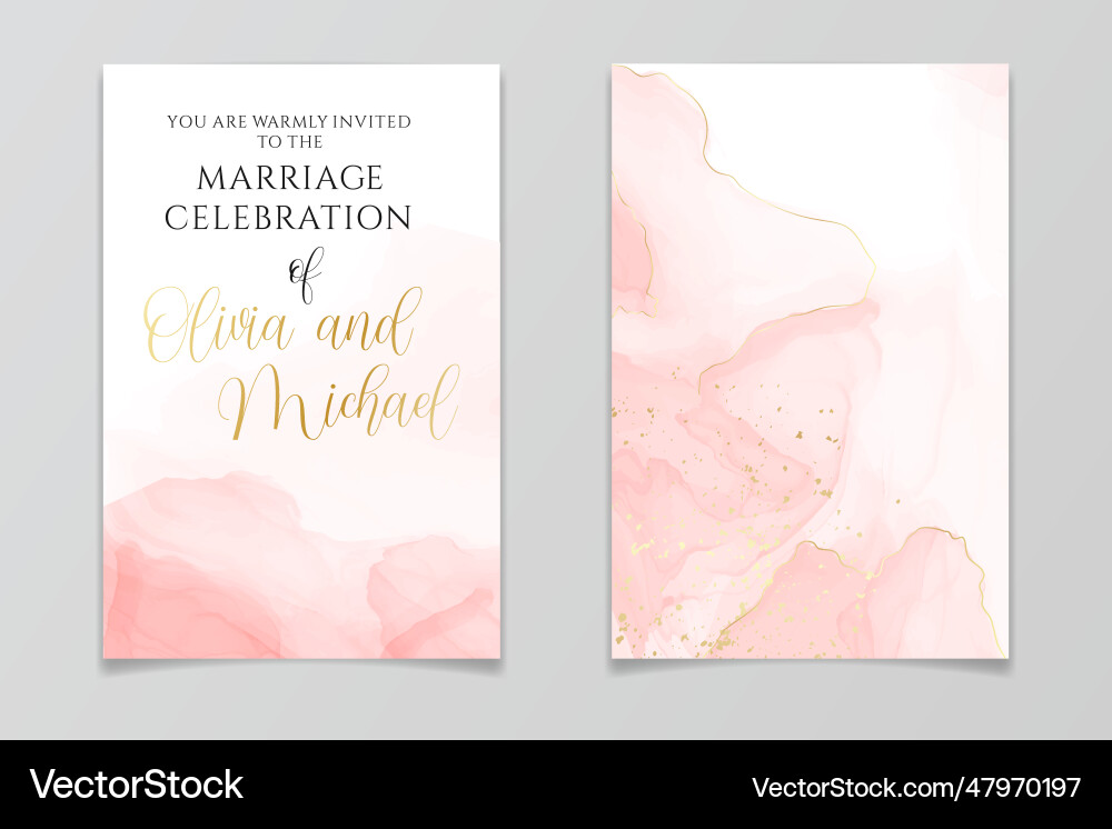Abstract dusty blush liquid watercolor background Vector Image