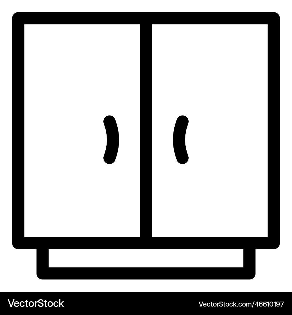Cabinet a compact wooden storage Royalty Free Vector Image