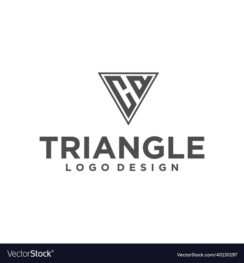 Cd triangle logo design Royalty Free Vector Image