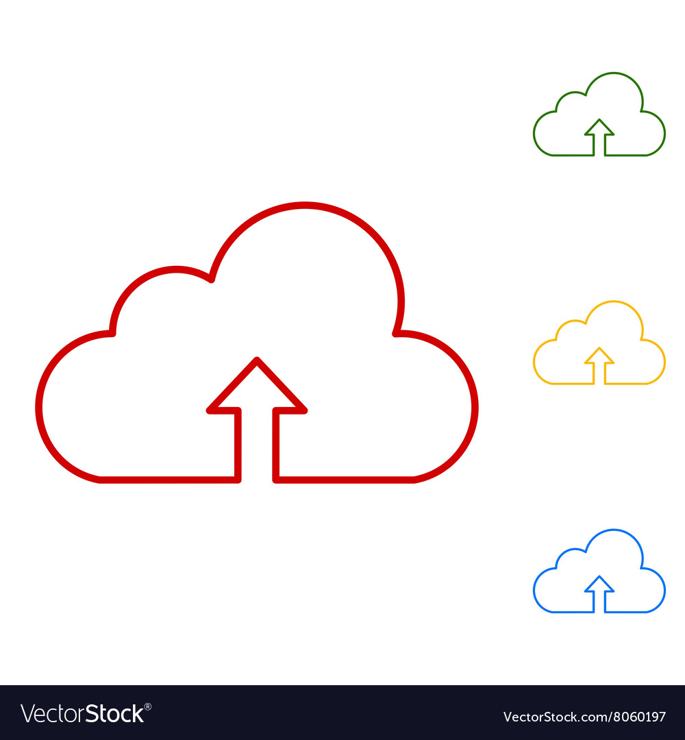 Cloud flat design style Royalty Free Vector Image