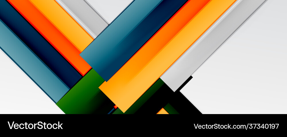 Color abstract lines trendy geometric background Vector Image