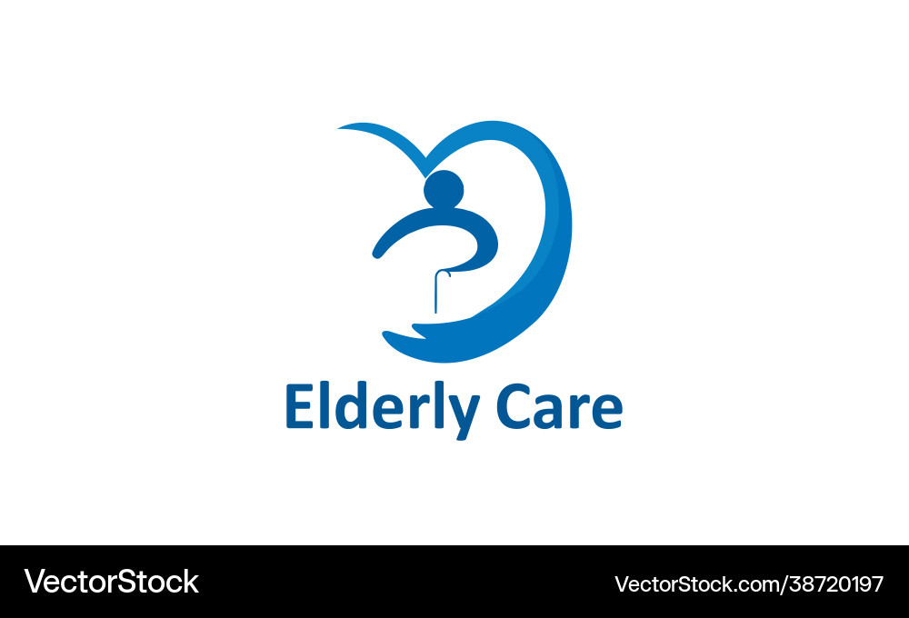 Elderly care logo design best logo Royalty Free Vector Image