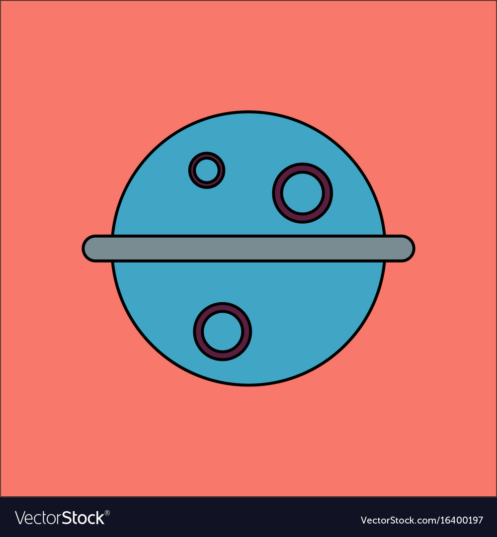 Flat icon design collection space planet Vector Image