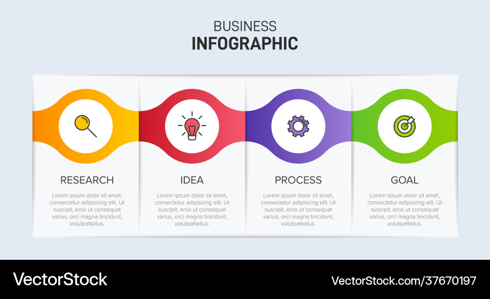 Infographic design with icons and 4 options Vector Image