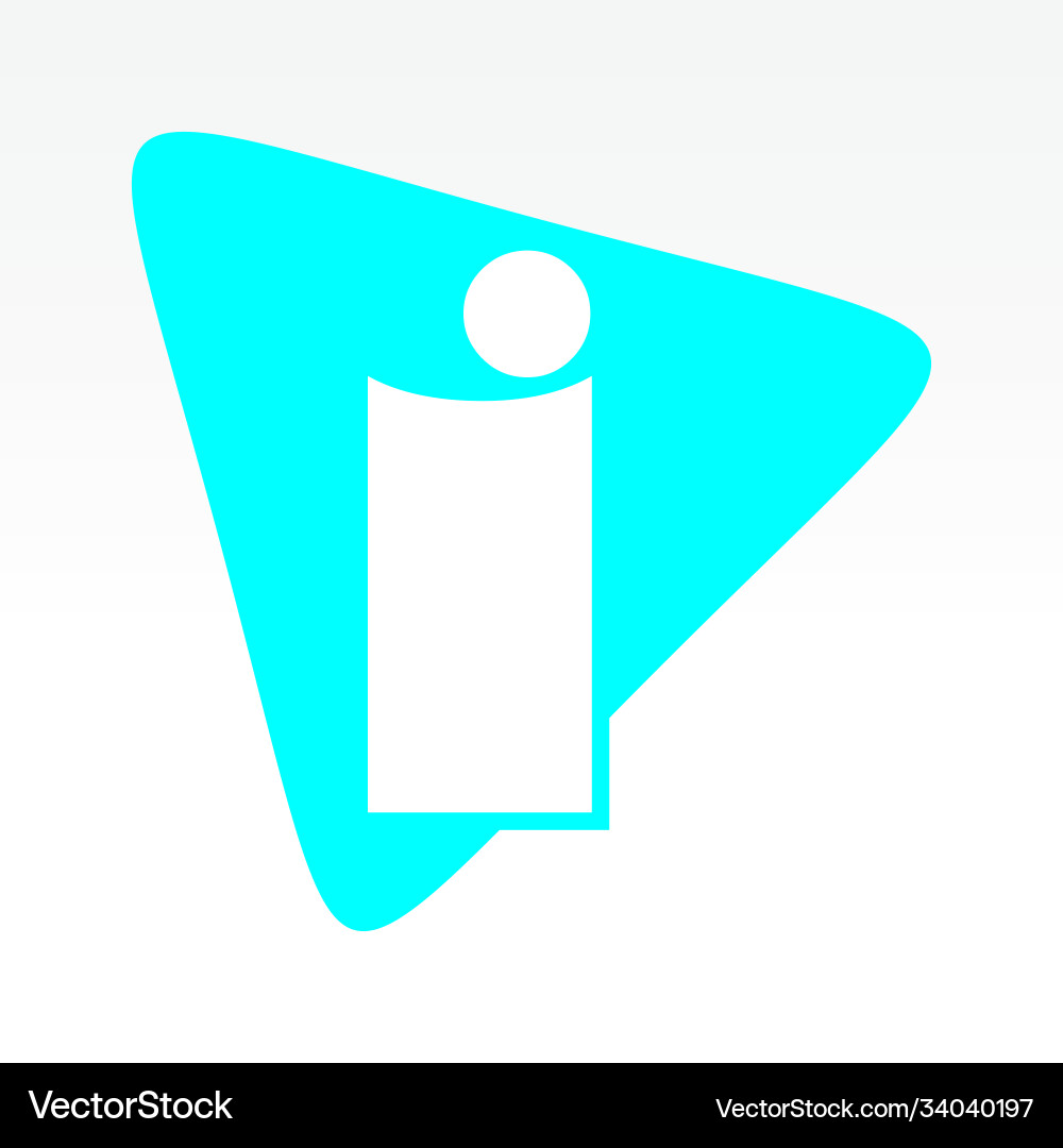 Initial letter i abstract technology Royalty Free Vector