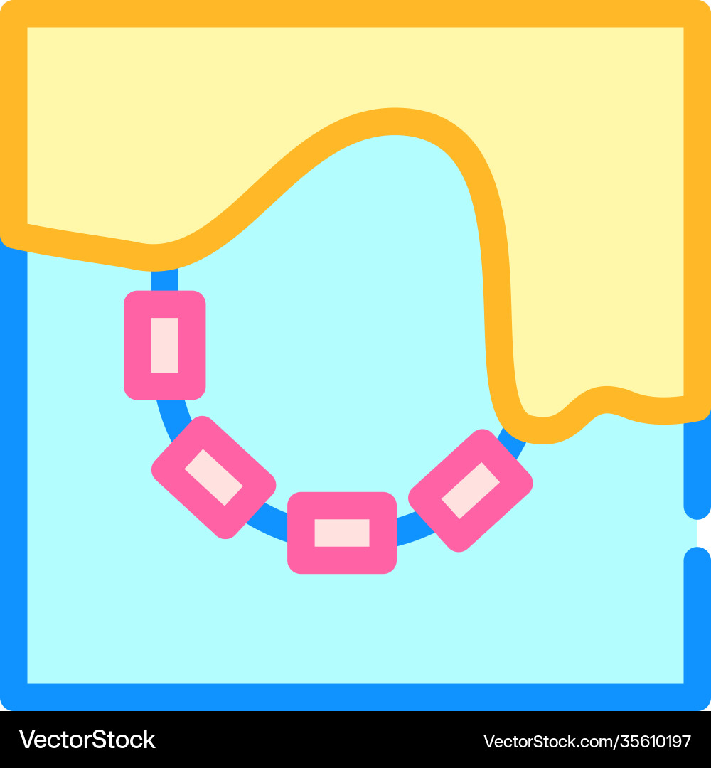 Lagoon tidal power plants color icon Royalty Free Vector