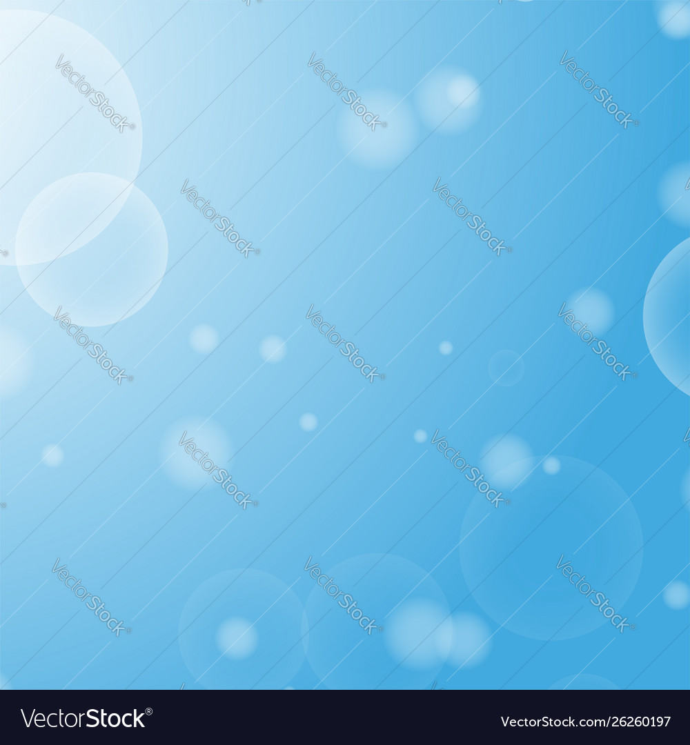 Light blue abstract background with a bokeh Vector Image