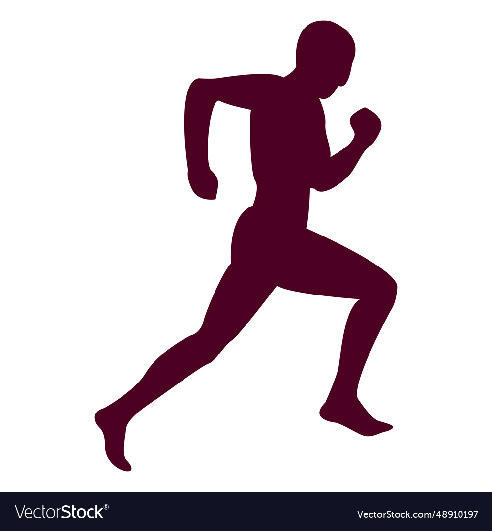 Man running sequence 6 Royalty Free Vector Image