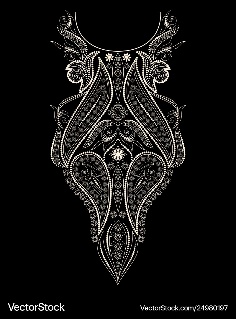 Neckline - ornamental ethnic design Royalty Free Vector