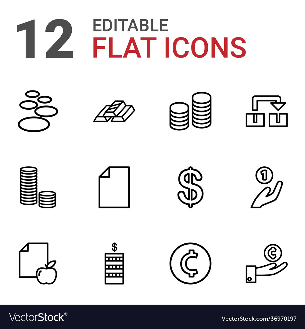 Stack icons Royalty Free Vector Image - VectorStock