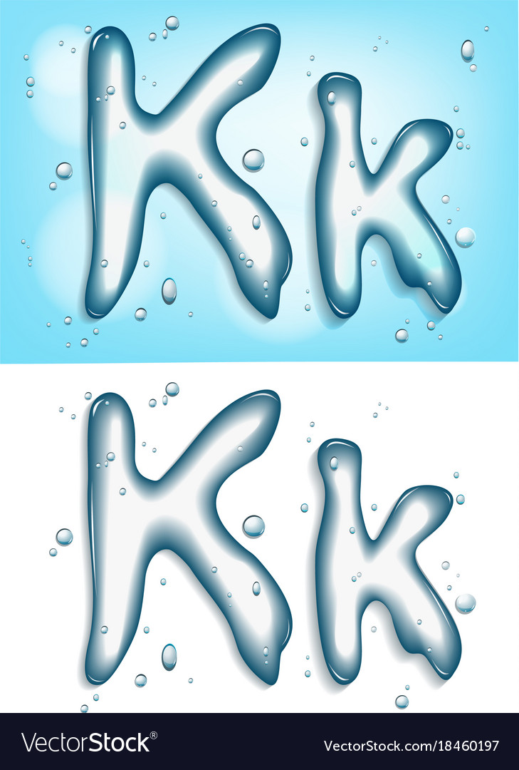 Water typeface Royalty Free Vector Image - VectorStock