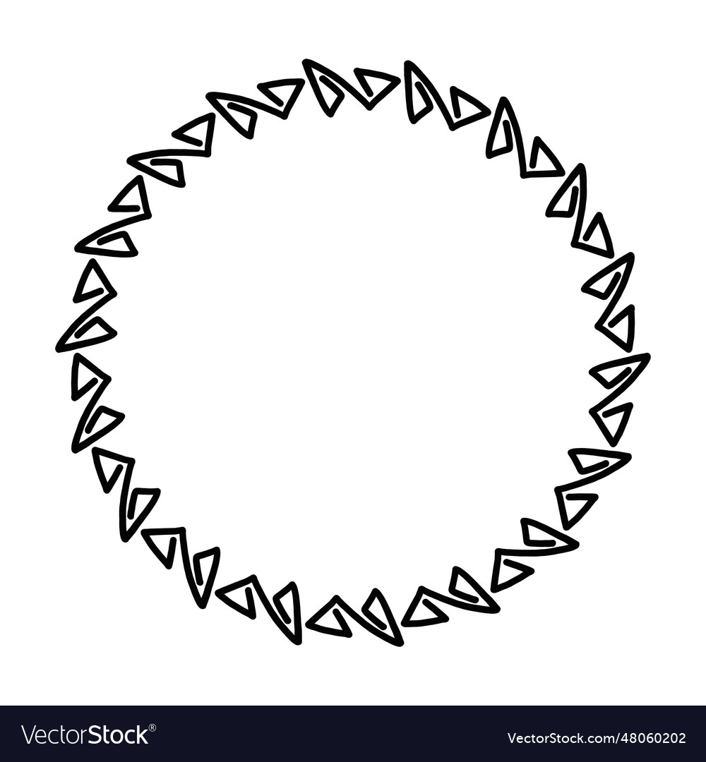 Abstract circle round border flower frame ring Vector Image