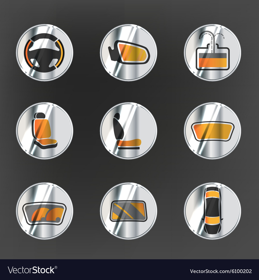 Car Heating System Set Royalty Free Vector Image