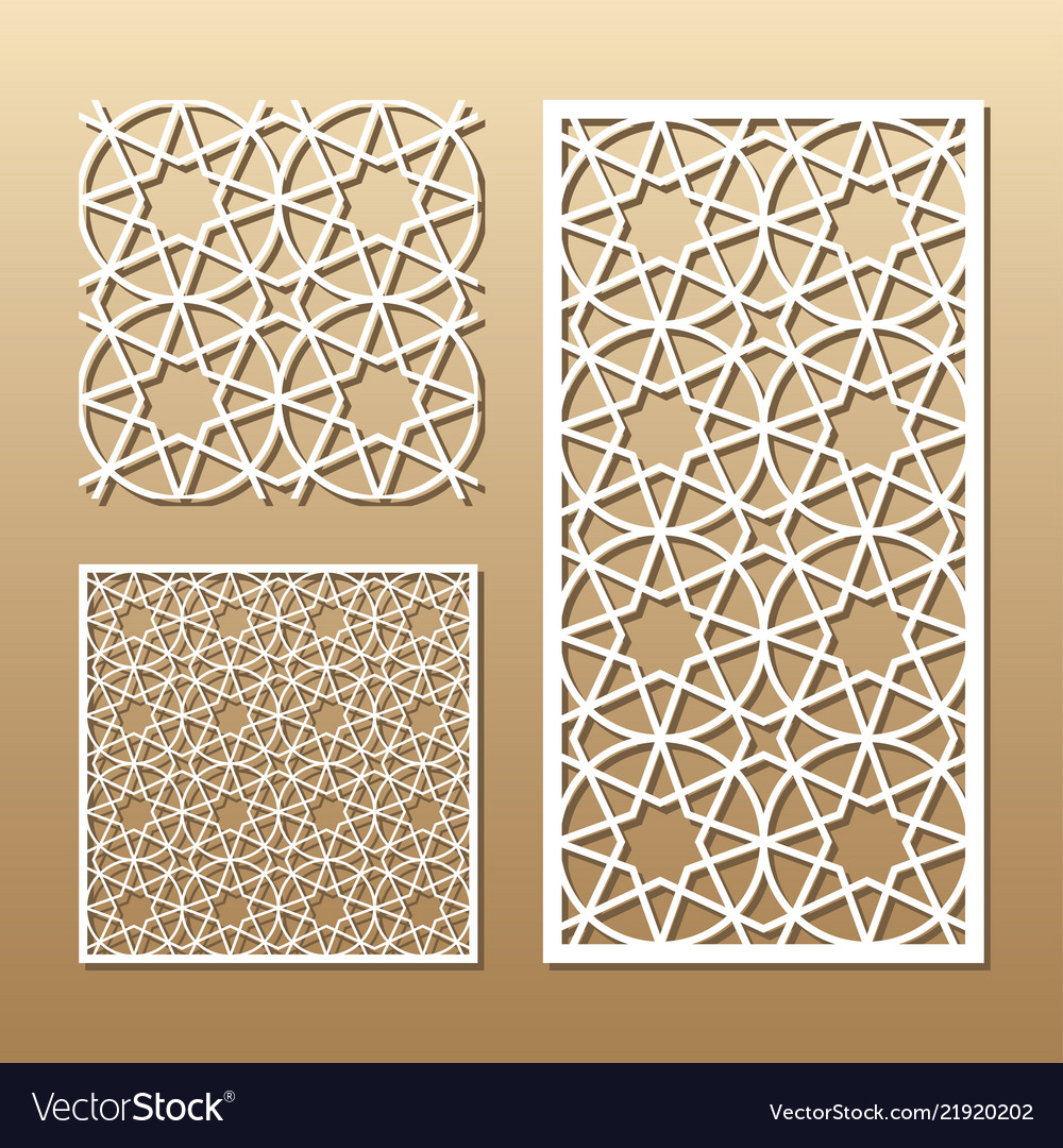 Laser cut panel Royalty Free Vector Image - VectorStock