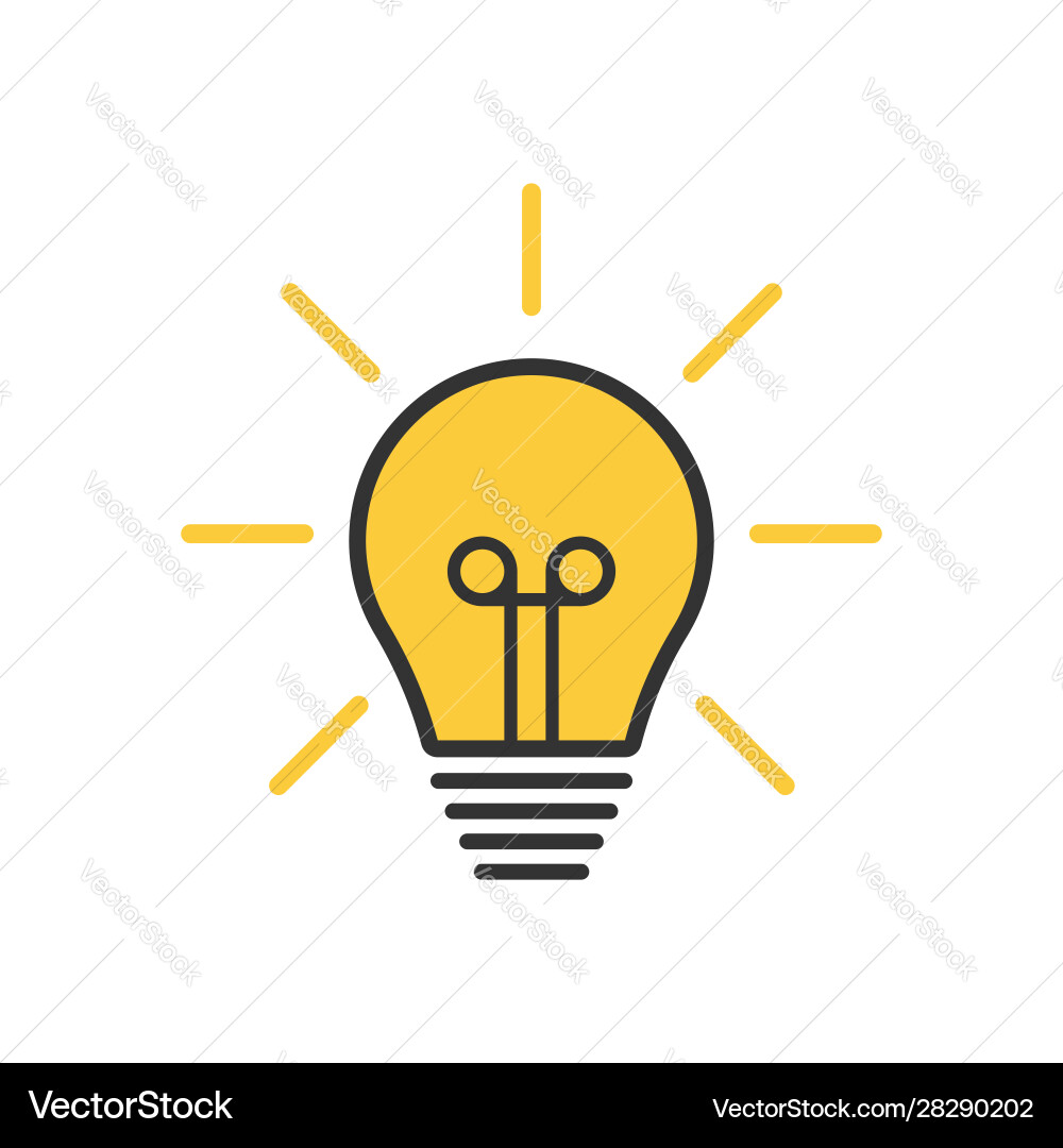 Light bulb lamp incandescent bulb stock Royalty Free Vector