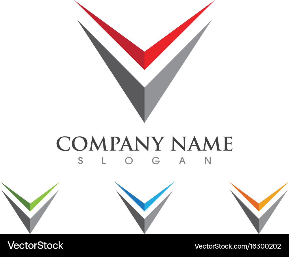 V letter logo business template icon Royalty Free Vector