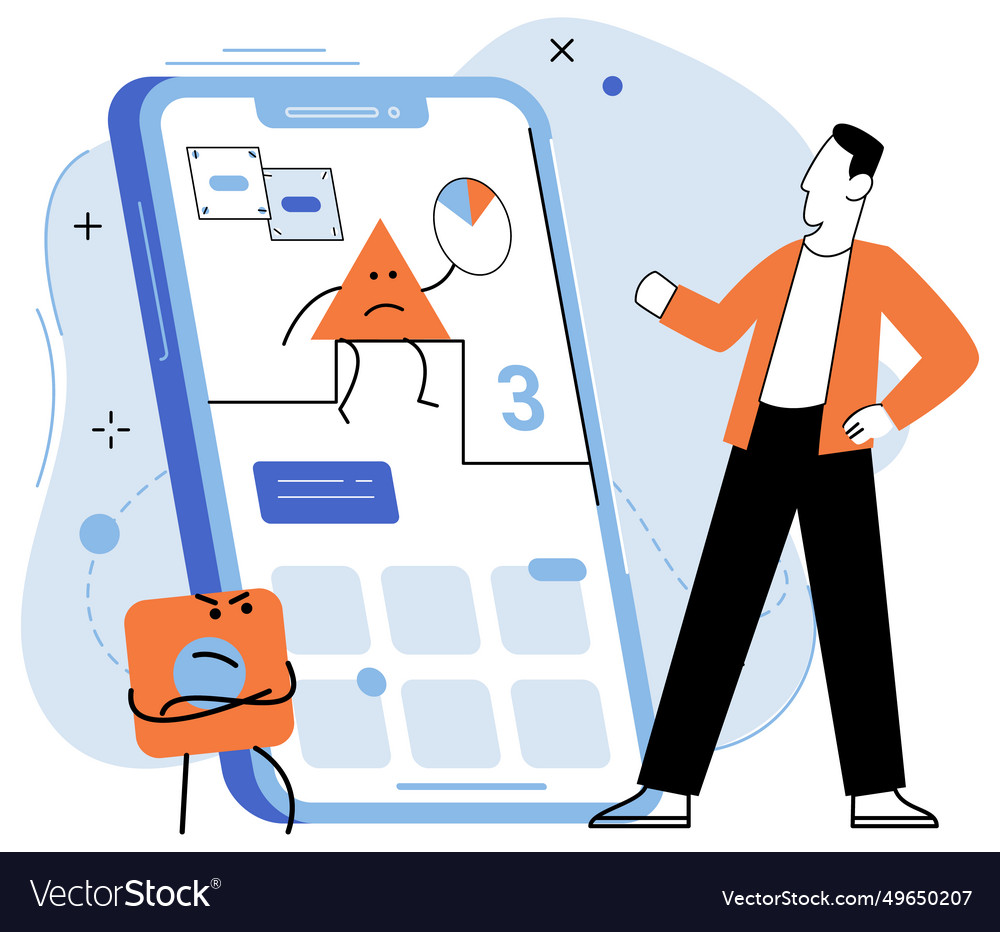 Application Testing Metaphor Royalty Free Vector Image