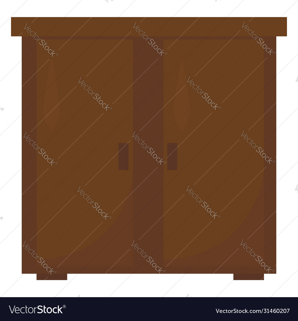 Bedside table on white background Royalty Free Vector Image