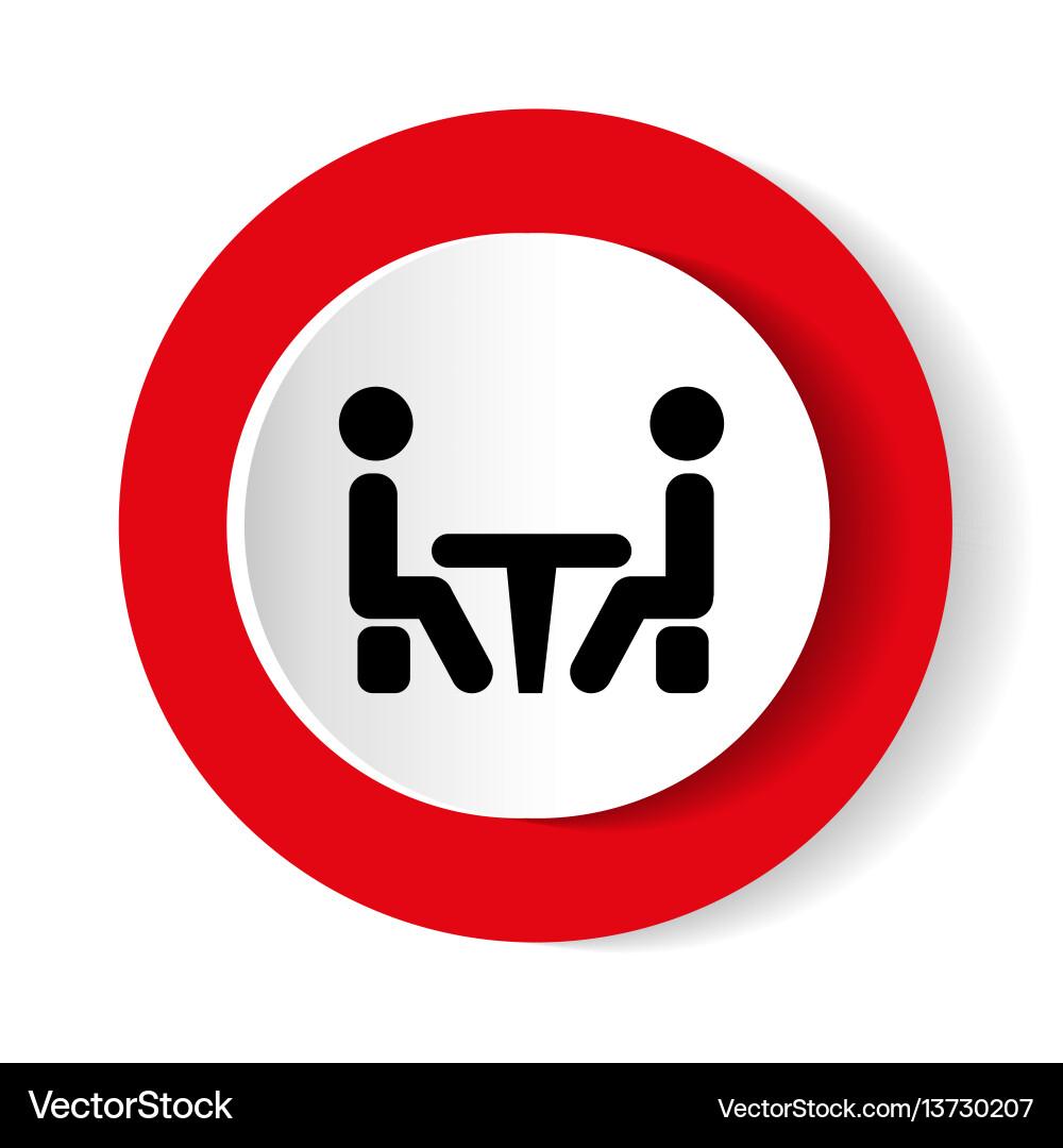 Conference icon people sitting at the table Vector Image