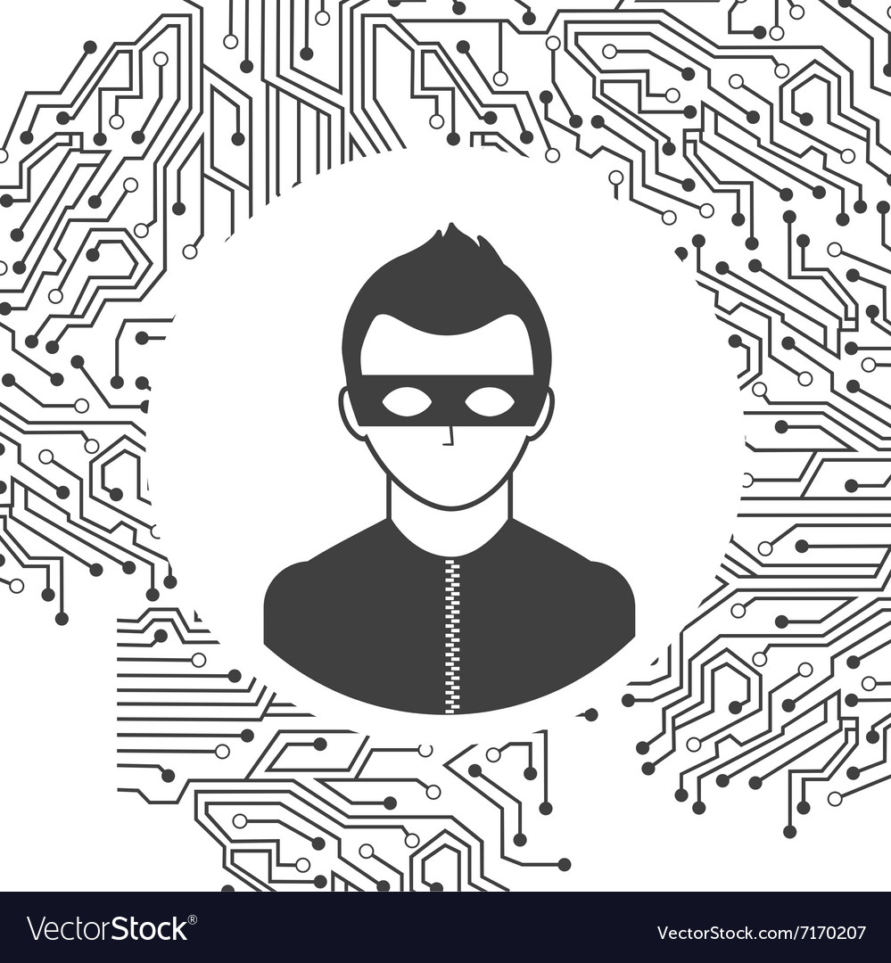 Cyber security design Royalty Free Vector Image