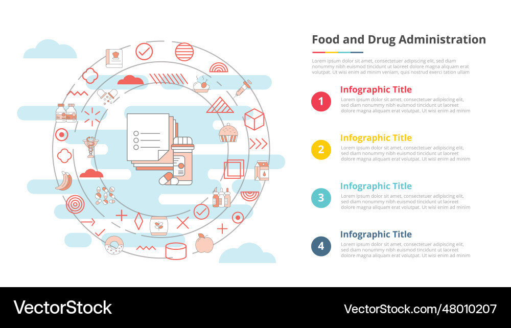 Fda food and drug administration concept Vector Image