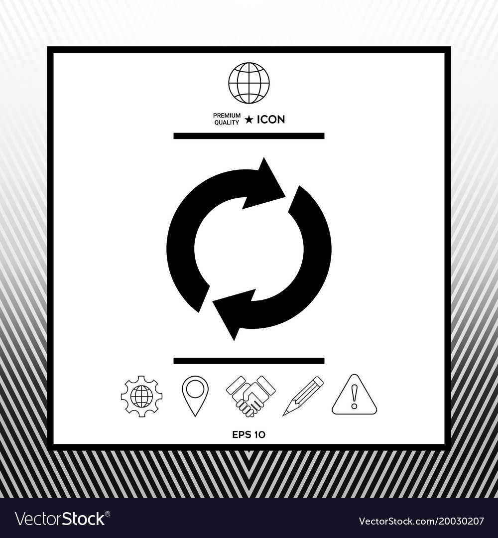 Reset button reload arrows Royalty Free Vector Image