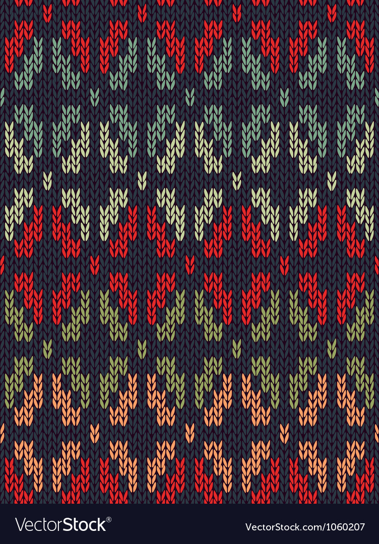 Style Seamless Knitted Pattern Royalty Free Vector Image