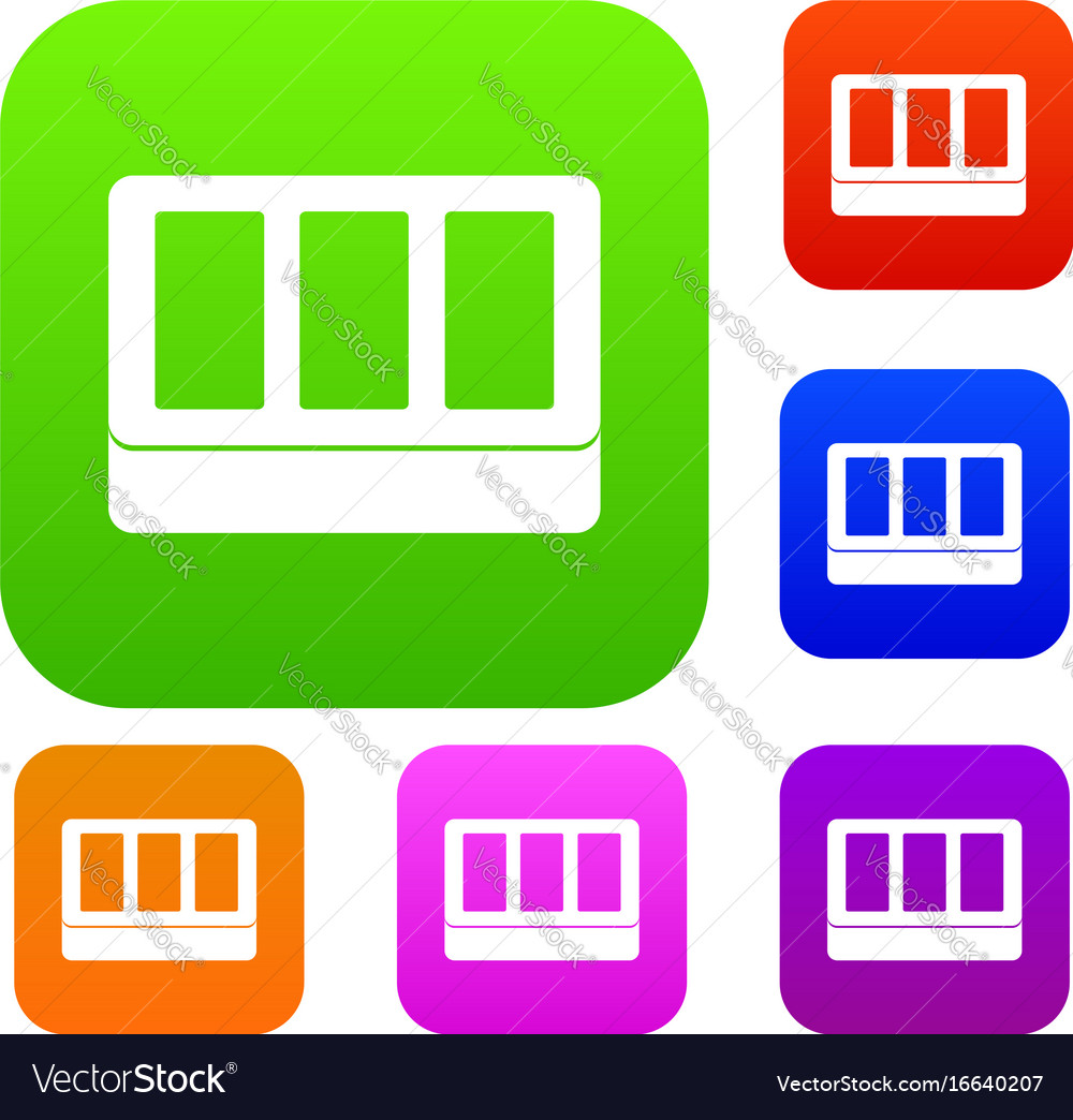 White window frame set collection Royalty Free Vector Image