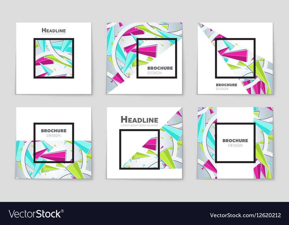 Abstract layout background set for art Royalty Free Vector