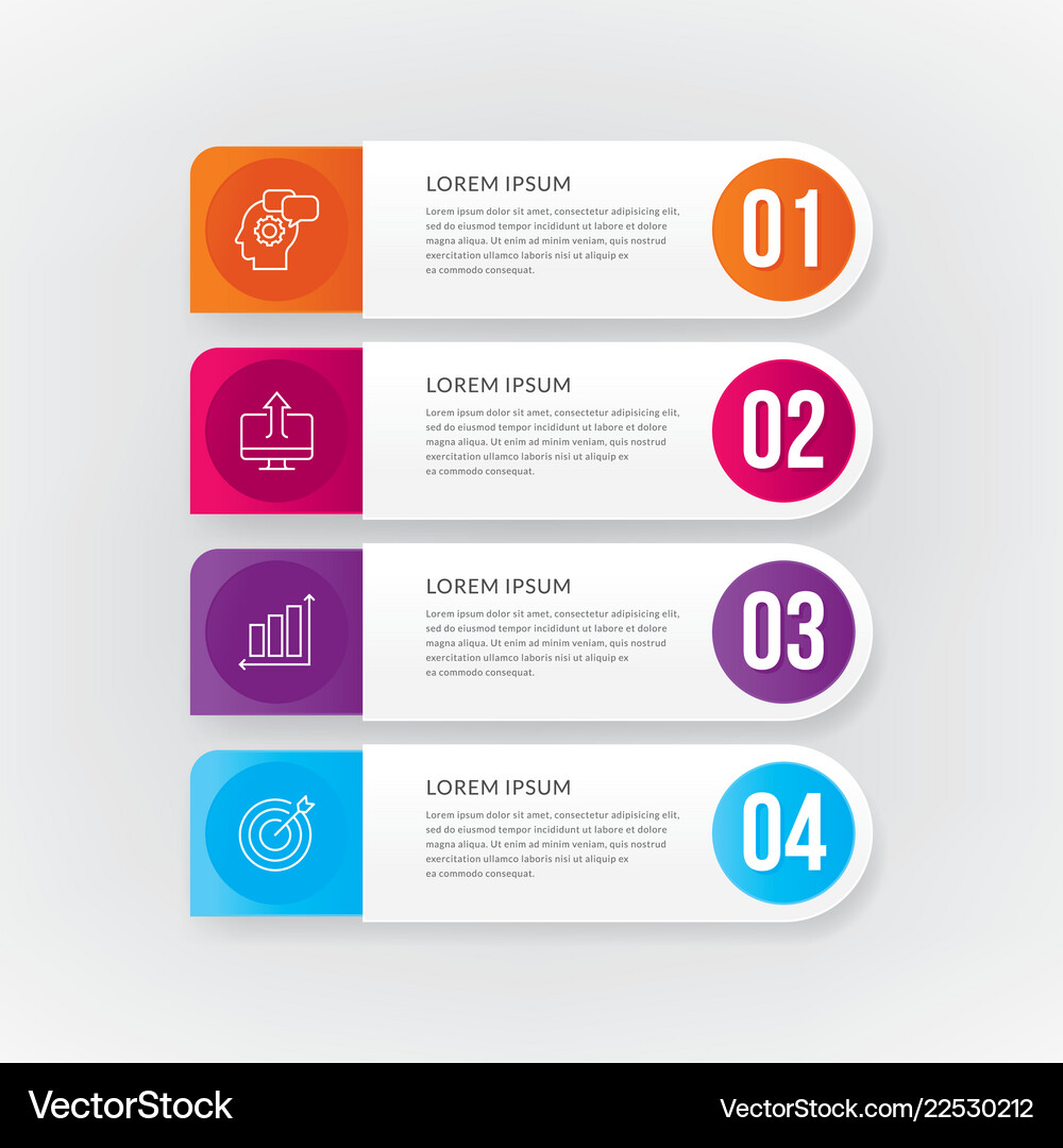 Banner steps business infographic template Vector Image