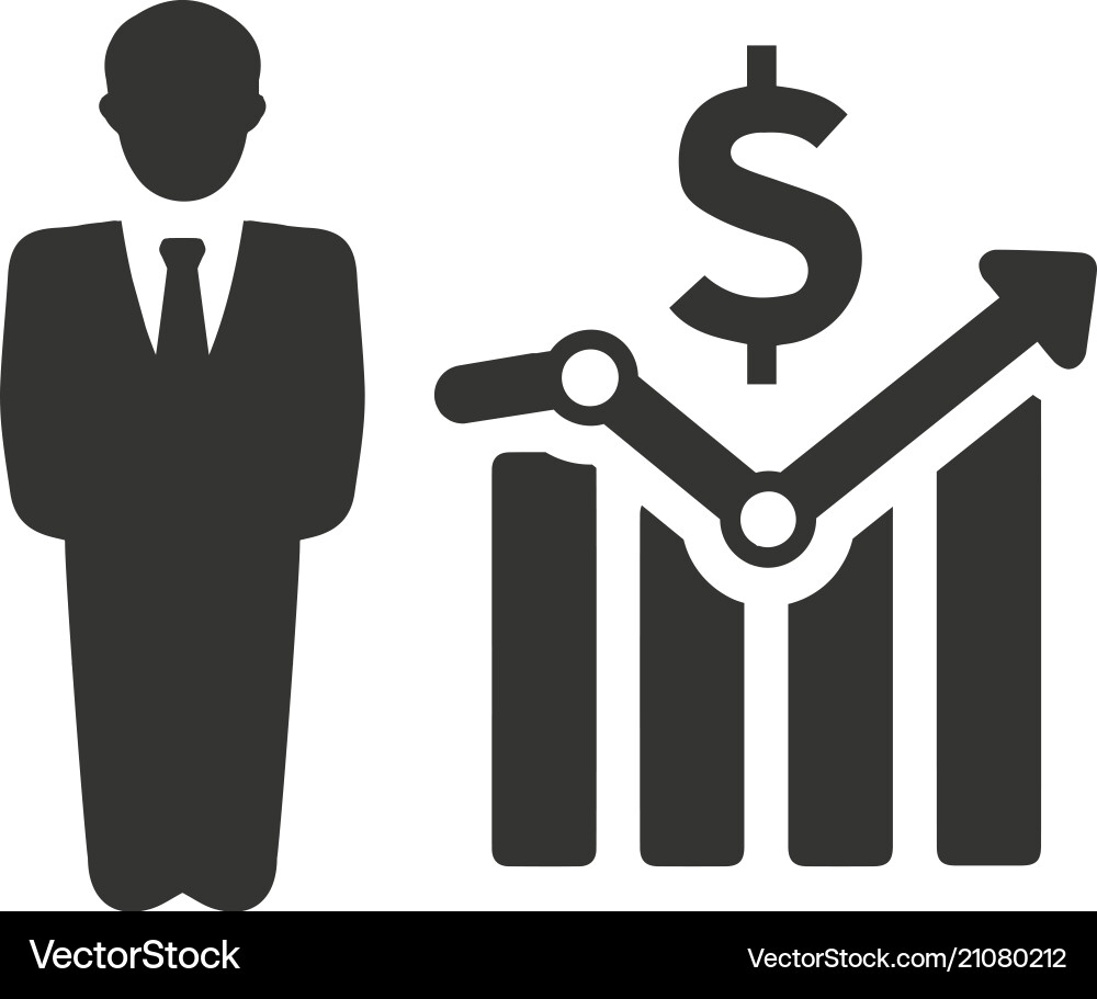 Business financial report icon Royalty Free Vector Image