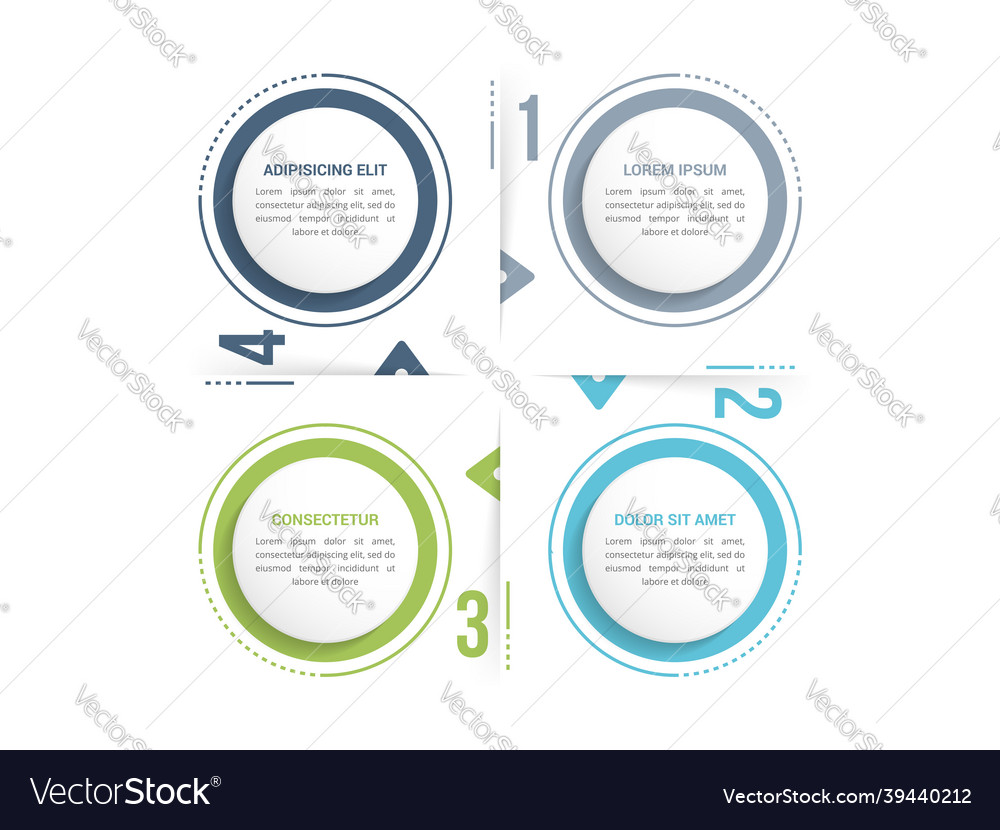 Circle infographics - four elements Royalty Free Vector