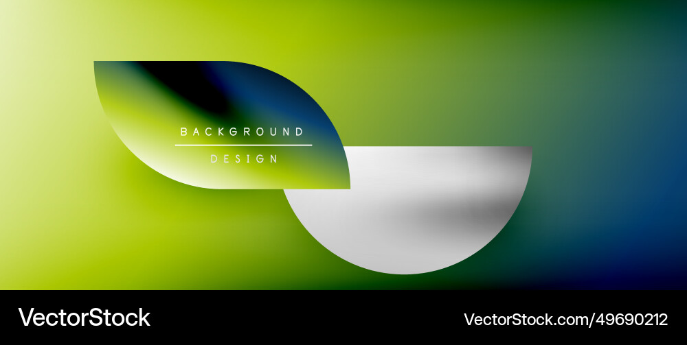 Circles and round shapes with gradients minimal Vector Image