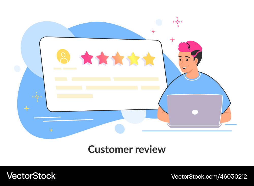 Consumer review for comment and rate a service Vector Image