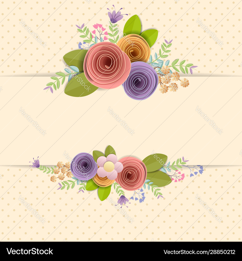 Design craft paper flowers Royalty Free Vector Image