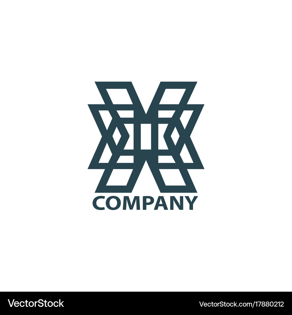 Design geometric logo for company Royalty Free Vector Image