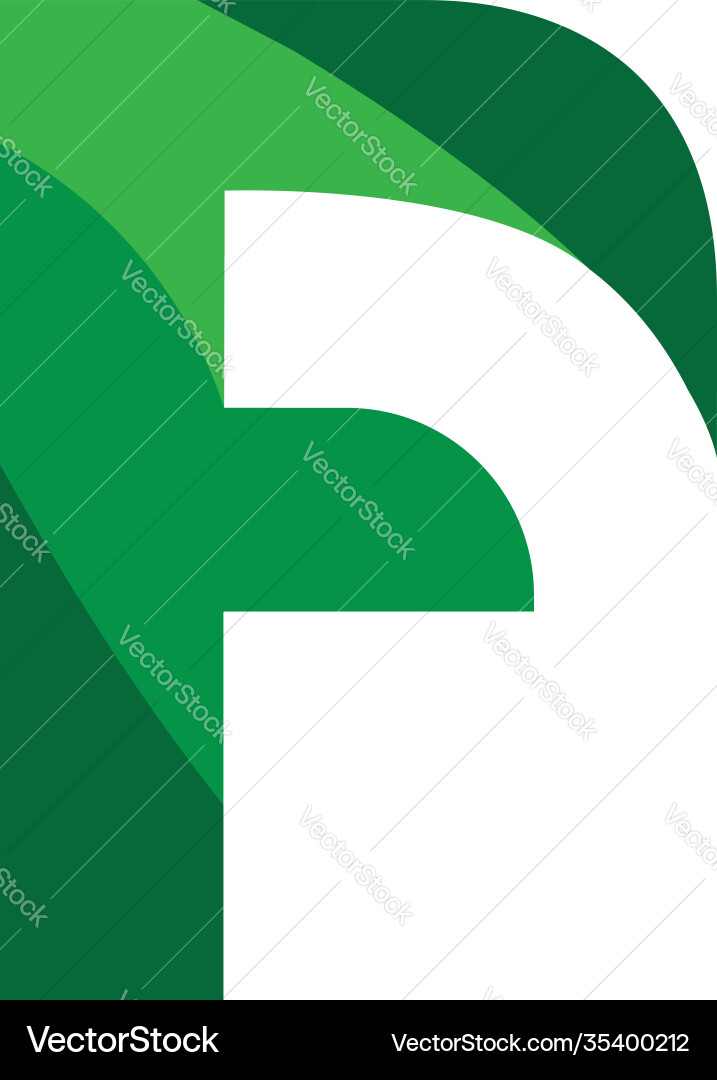 F alphabet nature logo design concept Royalty Free Vector