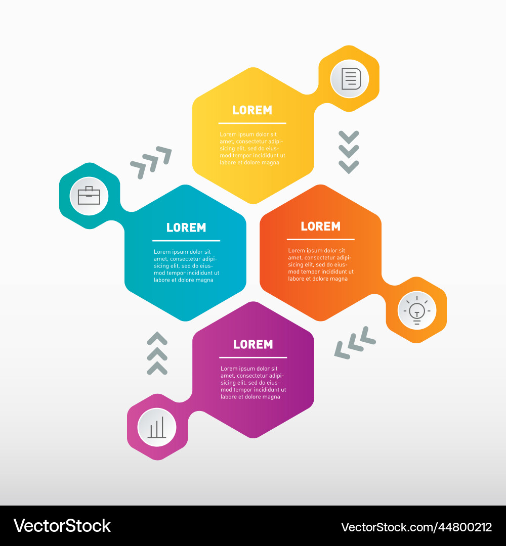 Infographic with 4 steps of technology cycle Vector Image