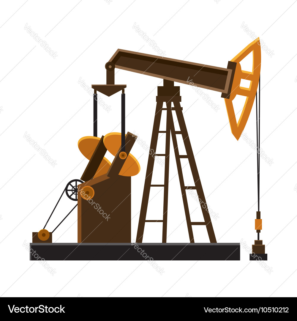 Oil rig icon cartoon style Royalty Free Vector Image