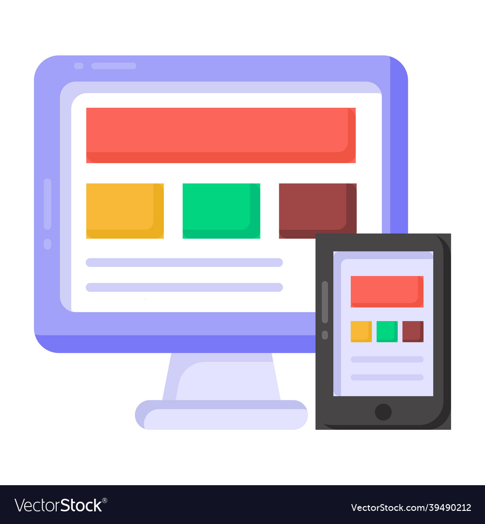 Responsive design Royalty Free Vector Image - VectorStock