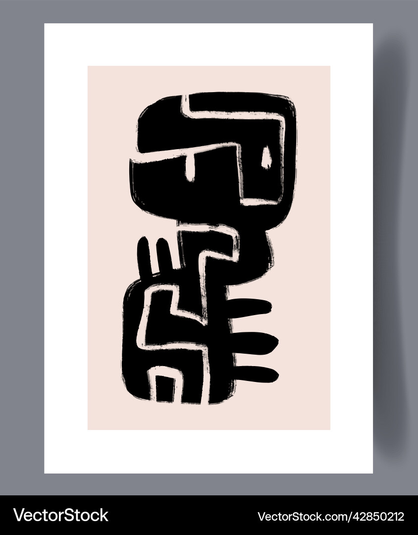 Scandinavian wall art poster Royalty Free Vector Image